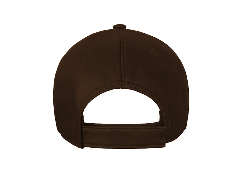 Telfar Logo Embossed Hat Chocolate in Vegan Leather - US