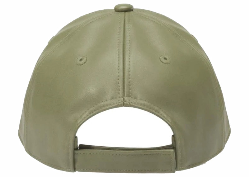 Telfar Logo Embossed Hat Drab in Vegan Leather - US