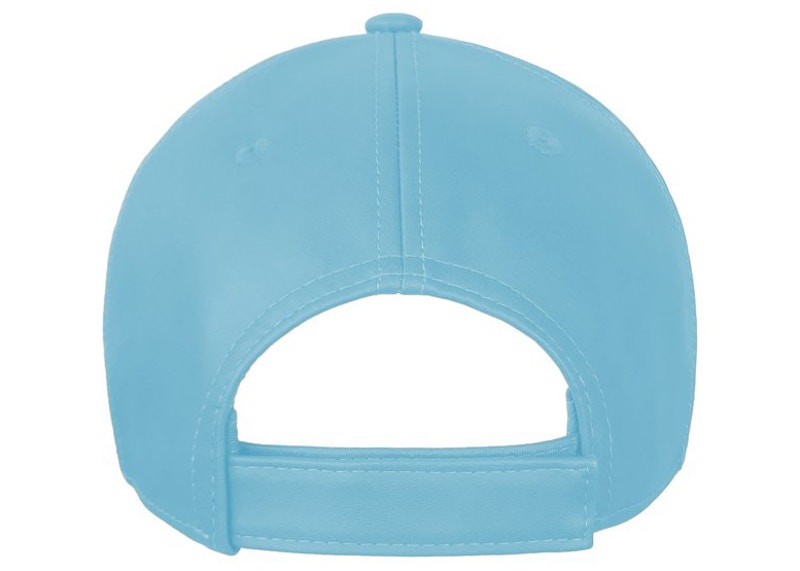 Telfar Logo Embossed Hat Pool Blue in Faux Leather - US
