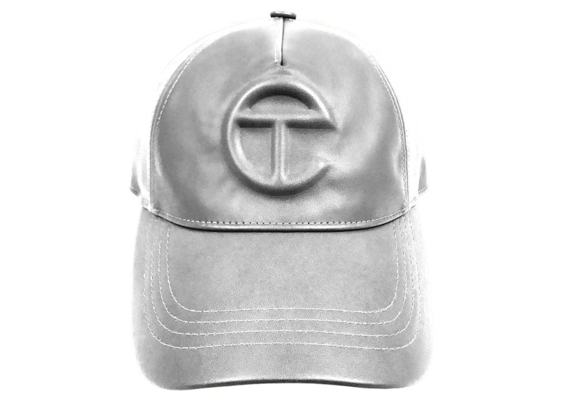 Telfar Logo Embossed Hat Silver in Faux Leather - US