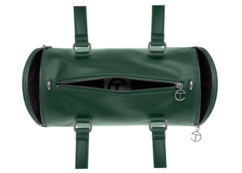 Telfar Medium Duffle Dark Olive in Polyurethane/Polyester with Silver ...