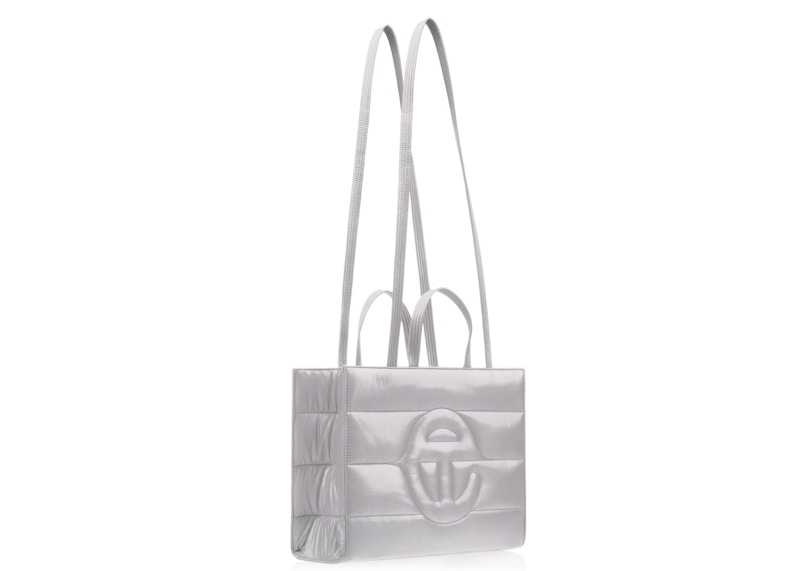 Telfar Medium Puff Shopper Grey in Nylon with Silver-tone - US