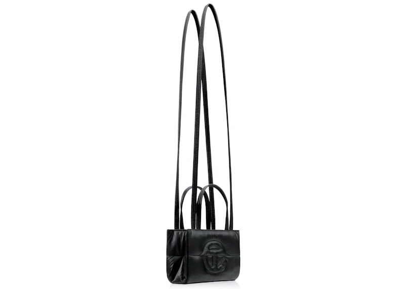 Telfar Small Puff Shopper Black in Nylon with Silver-tone - US