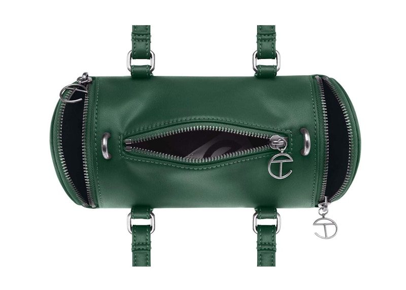 Telfar Small Duffle Dark Olive in Polyurethane/Polyester with Silver ...
