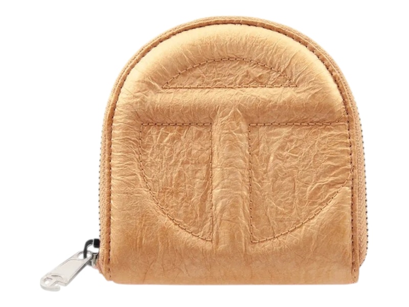 Telfar Wallet Brown Paper in Coated Canvas - US