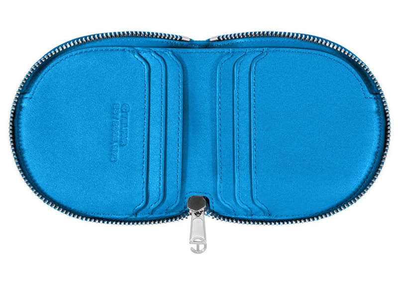 Telfar Wallet Cyan in Leather with Silver-tone - US