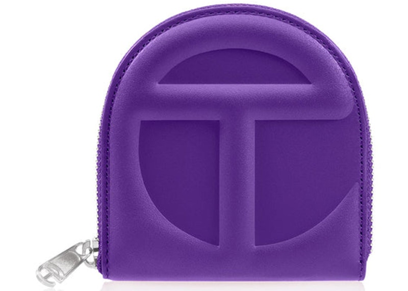 Telfar Wallet Grape in Leather with Silver-tone - US