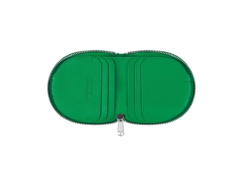 Telfar Wallet Greenscreen in Leather with Silver-tone - US