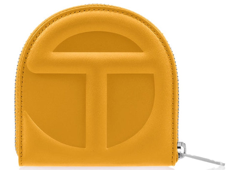 Telfar Wallet Mustard in Leather with Silver-tone - US