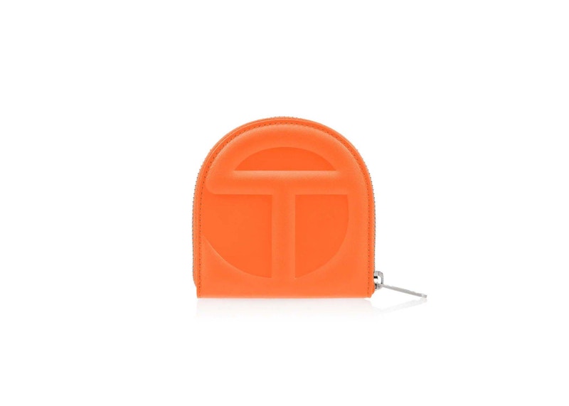 Telfar Wallet Orange in Leather with Silver-tone - US