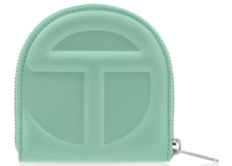 Telfar Wallet Sage in Leather with Silver-tone - US
