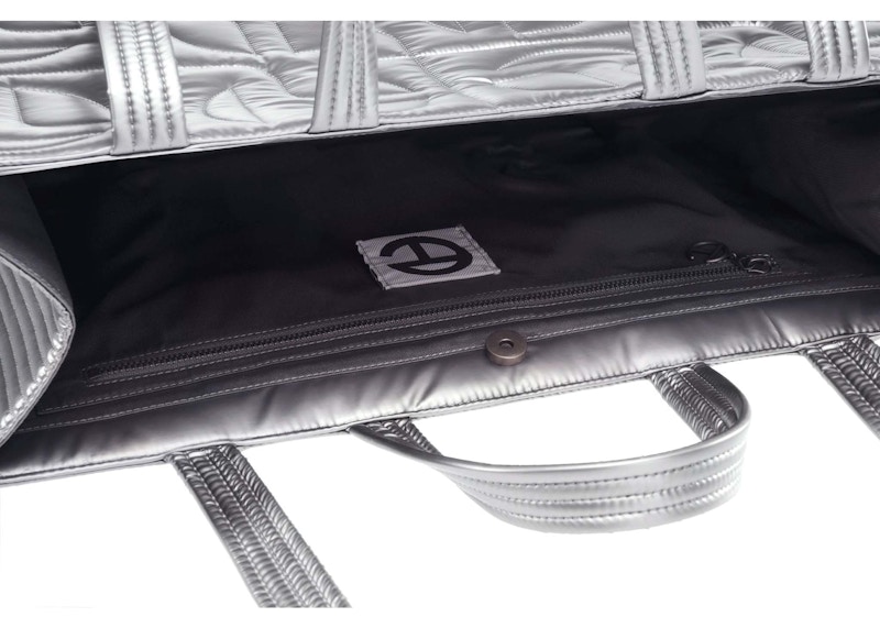 Telfar x Moose Knuckles Quilted Large Shopper Silver in Nylon with ...