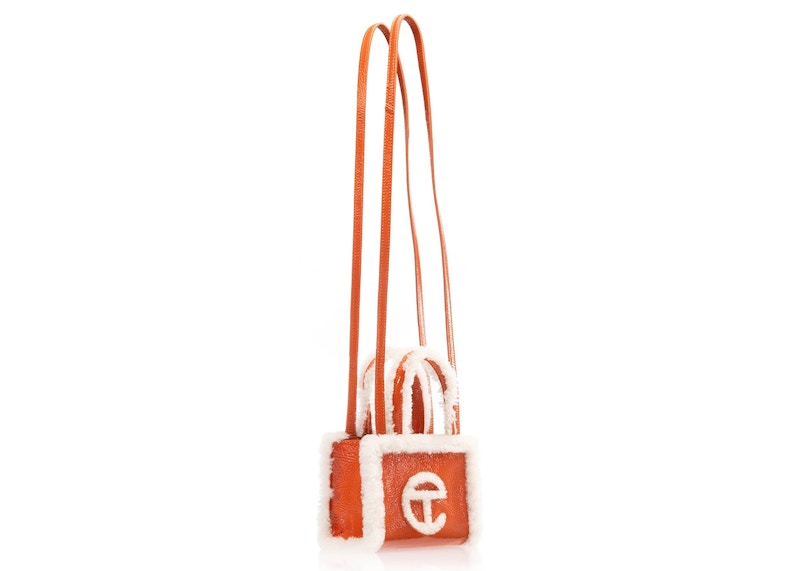 Telfar x UGG Small Shopper Crinkle Spicy Pumpkin in Crinkle Patent ...