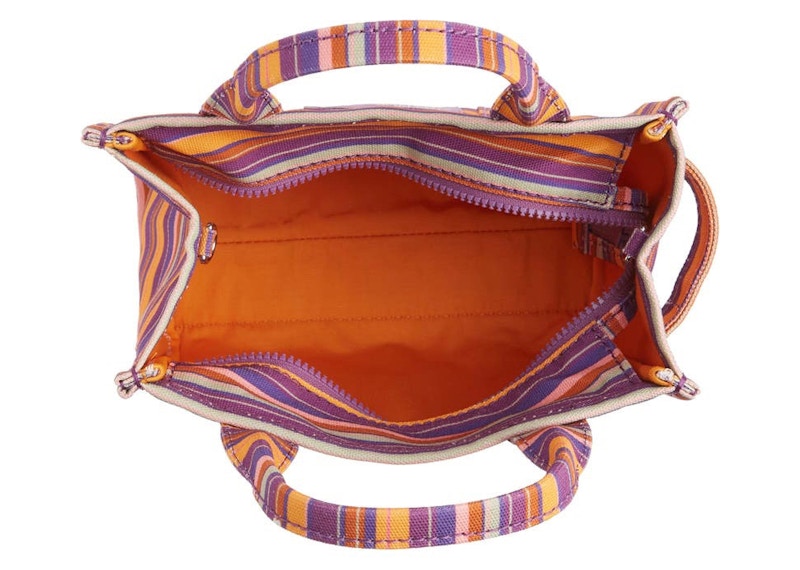 Marc Jacobs Small Stripe Tote Bag Multicolor in Woven Jacquard Canvas - US