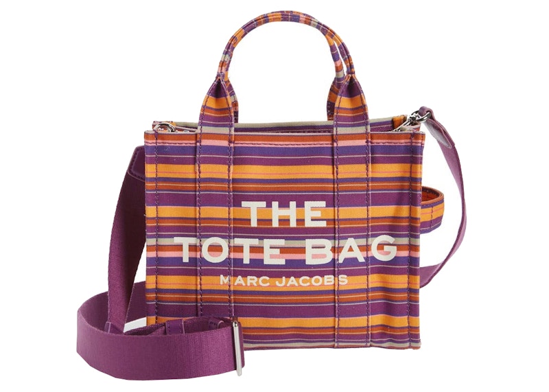 Marc Jacobs Small Stripe Tote Bag Multicolor in Woven Jacquard Canvas - US