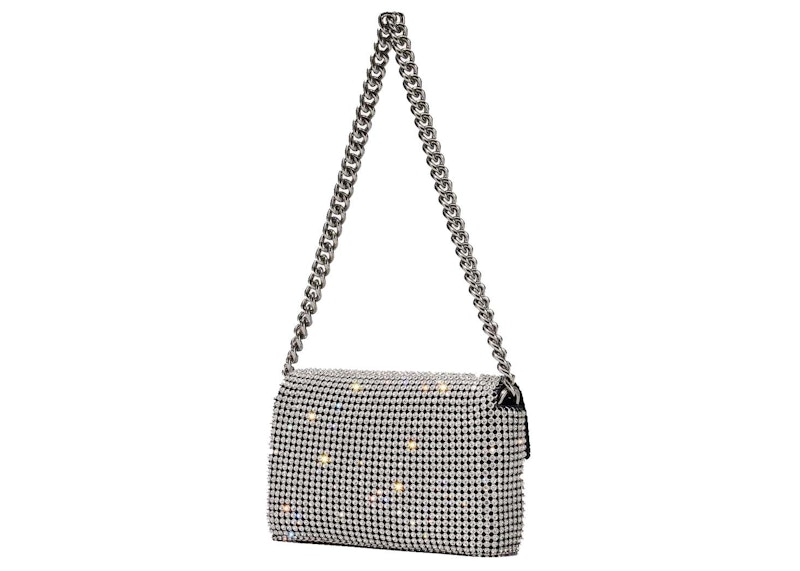 Marc Jacobs The Rhinestone J Marc Mini Shoulder Bag Silver in Textile ...