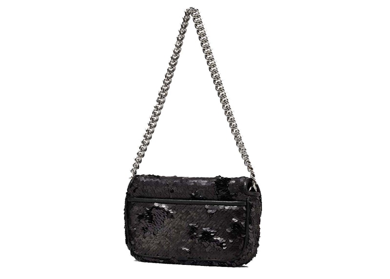 Marc Jacobs The Sequin J Marc Mini Shoulder Bag Black in Polyester with ...