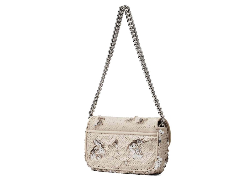 Marc Jacobs The Sequin J Marc Mini Shoulder Bag Cream/Silver in ...