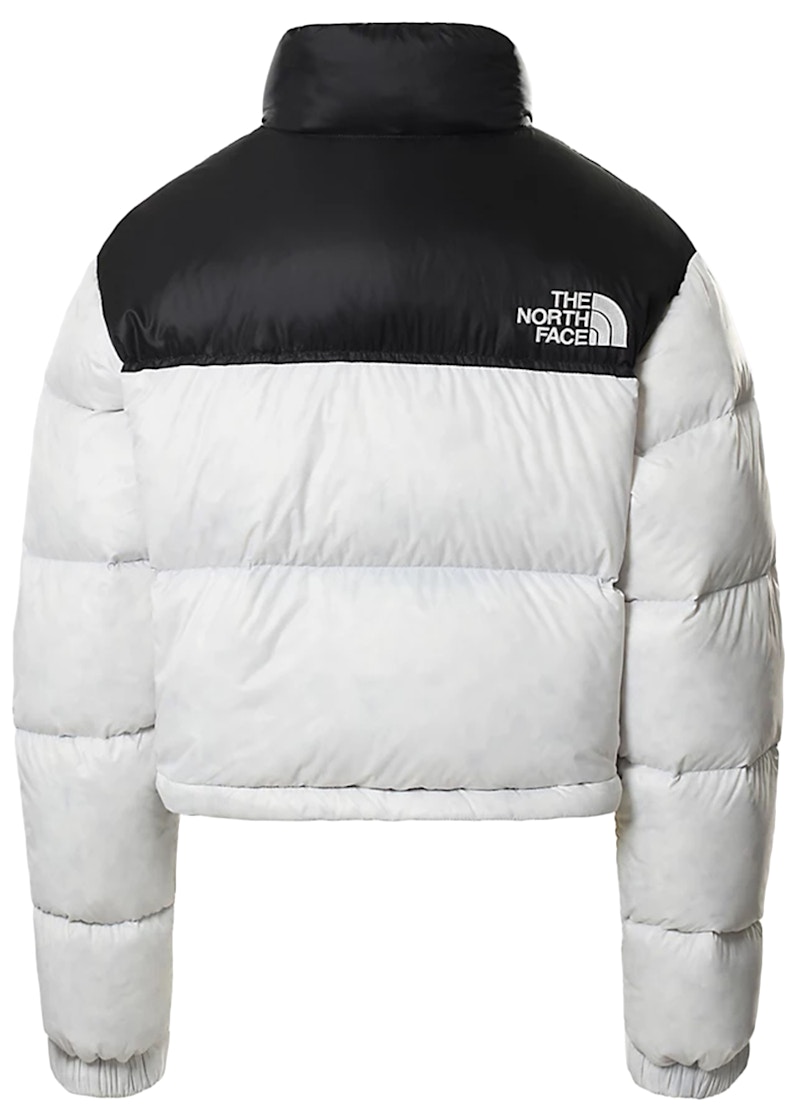 The North Face Womens Nuptse 700 Fill Short Jacket TNF White-TNF Black ...