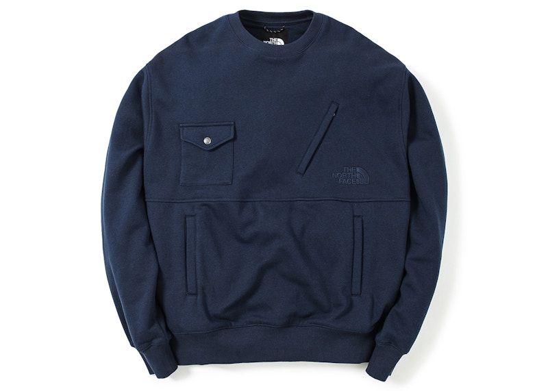 The North Face x Invincible Pocket Crewneck Sweatshirt Summit Navy Men ...