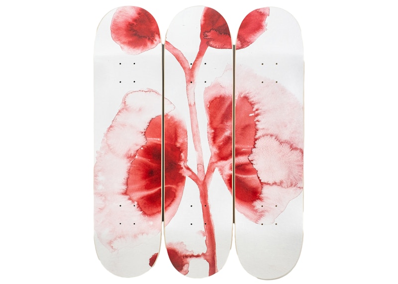 The Skateroom Louise Bourgeois - Les Fleurs Skate Deck Set White/Red - US