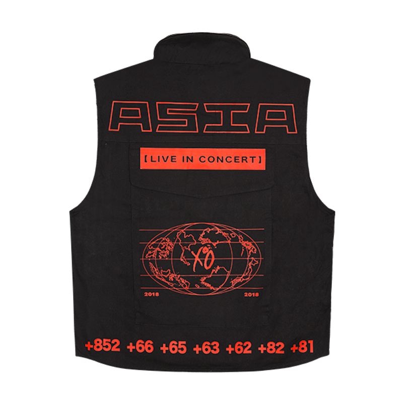 The Weeknd XO Asia Tour Ranger Vest Black Men's - 2018 - US