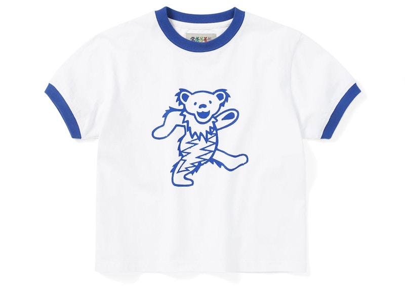 Thisisneverthat x Greatful Dead Women's Lightning Bear Tee White Blue ...