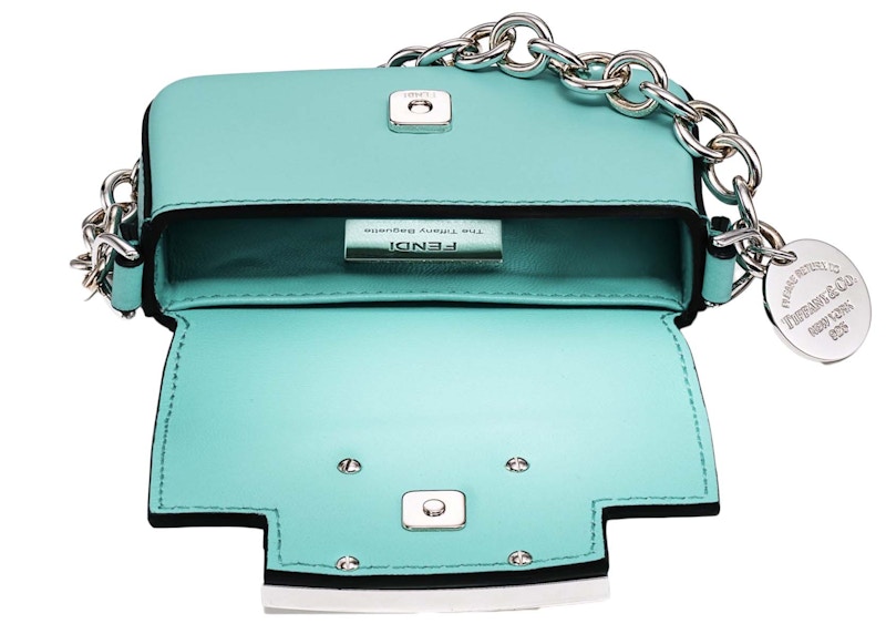 Tiffany x FENDI Nano Baguette in Tiffany Blue Leather with Sterling ...