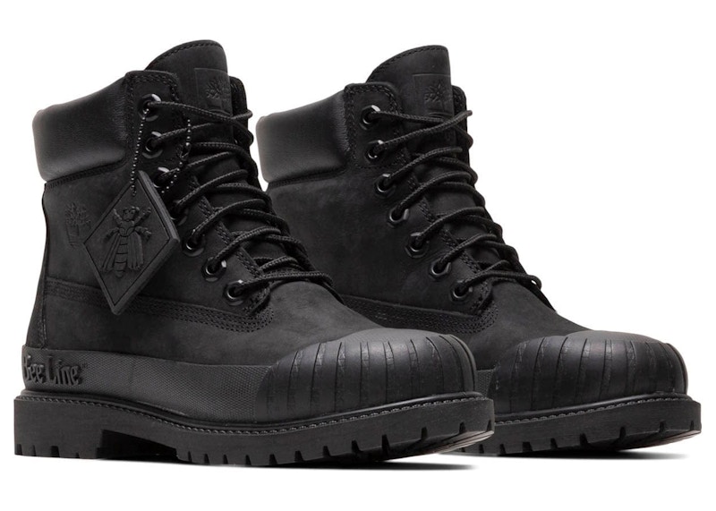 Timberland 6" Boot Premium Bee Line Rubber Toe WP Black Nubuck (Women's ...