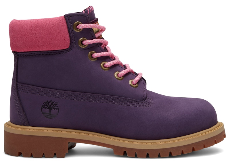 Timberland 6" Premium Waterproof Boot Dark Purple Nubuck Pink (PS ...