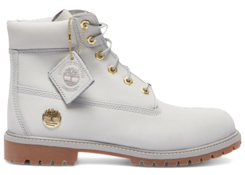 Timberland 6" Premium Waterproof Boot Light Grey Nubuck (GS) - TB0A43B2 ...