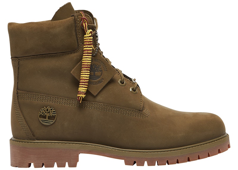 Timberland 6" Heritage Premium Waterproof Boot Olive Nubuck Men's ...