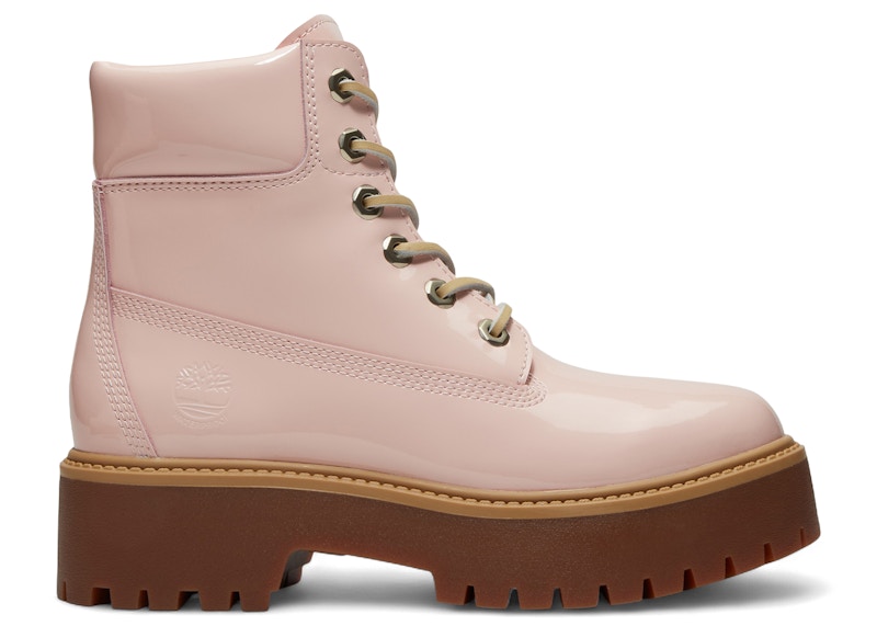 Timberland Stone Street 6" Waterproof Platform Boot Light Pink Patent ...