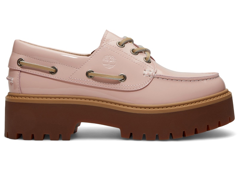 Timberland Stone Street Platform Boat Shoe Light Pink Patent Leather ...