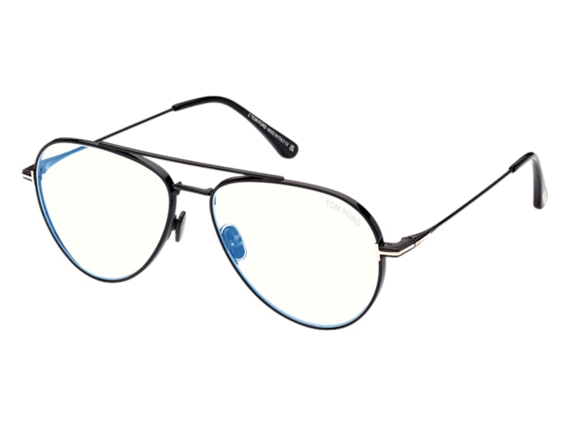 Tom Ford Aviator Eyeglasses Black (FT5800-B 001) in Metal - US