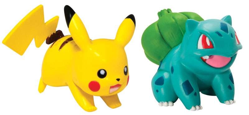 Tomy Pokemon Action Pose Bulbasaur & Pikachu Mini Figure (Set of 2) - US