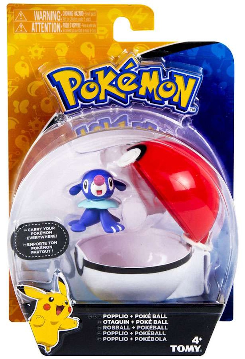 Tomy Pokemon Clip n Carry Pokeball Popplio & Poke Ball Figure Set - US