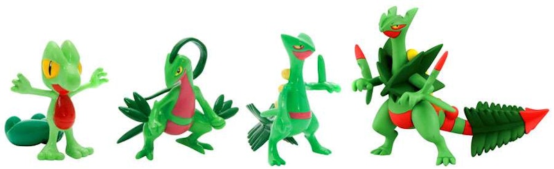 Tomy Pokemon XY Treecko, Grovyle, Sceptile & Mega Sceptile Mini ...