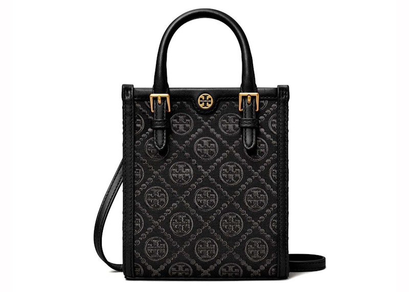 Tory Burch Mini T Monogram Bag Black in Leather - GB