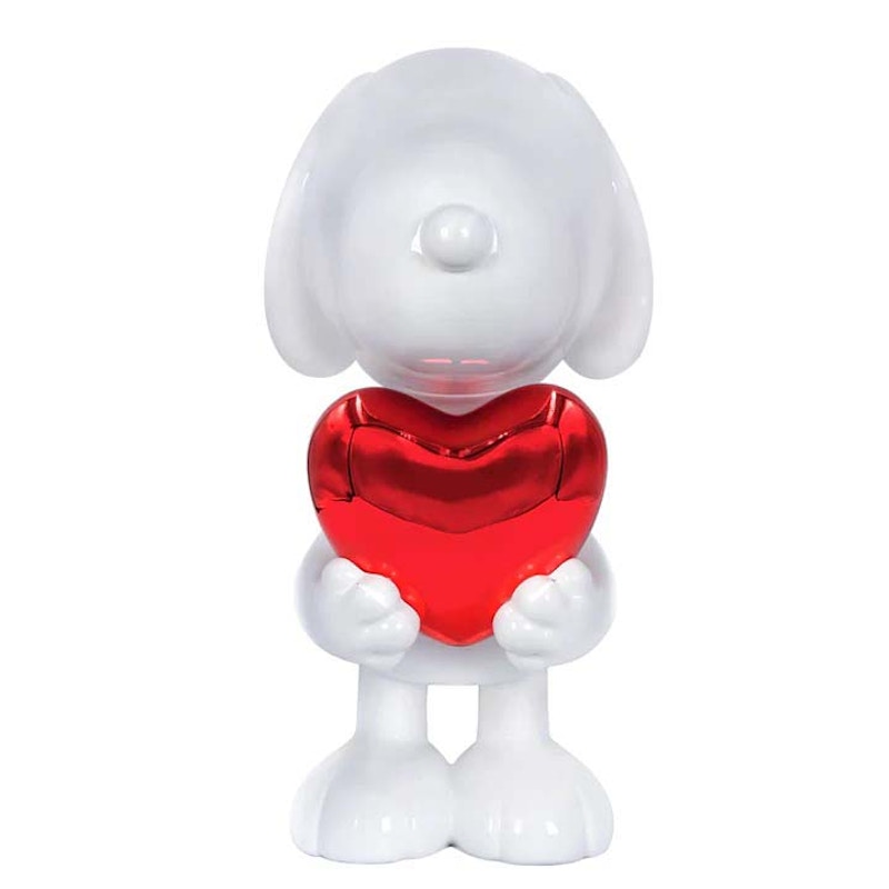 ToyQube Snoopy Gloss White | Chrome Heart Sculpture - CA