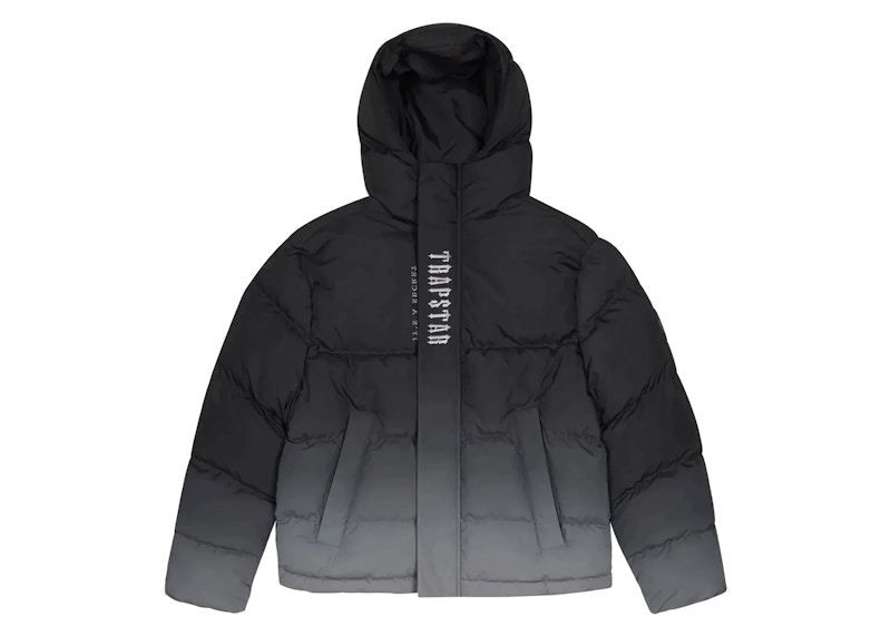 Trapstar Decoded Hooded 2.0 Puffer Jacket Black Gradient Men's - FW22 - US