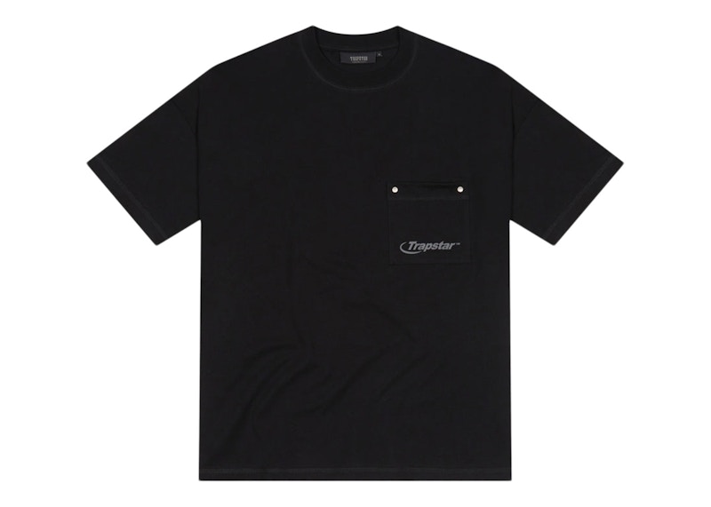 Trapstar Hyperdrive Rivet Pocket Tee Black Men's - SS23 - US