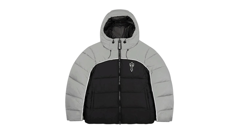 Trapstar Irongate Arch Piping Puffer Jacket Black/Grey Men's - FW24 - US