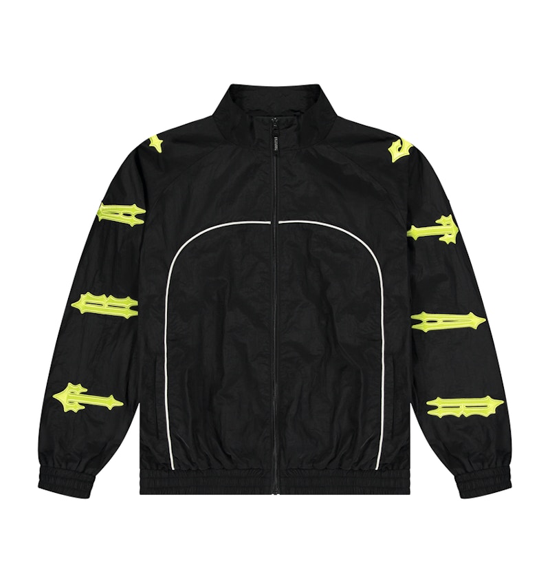 Trapstar Irongate Shell Track Top 2.0 Black/Lime Men's - FW22 - US