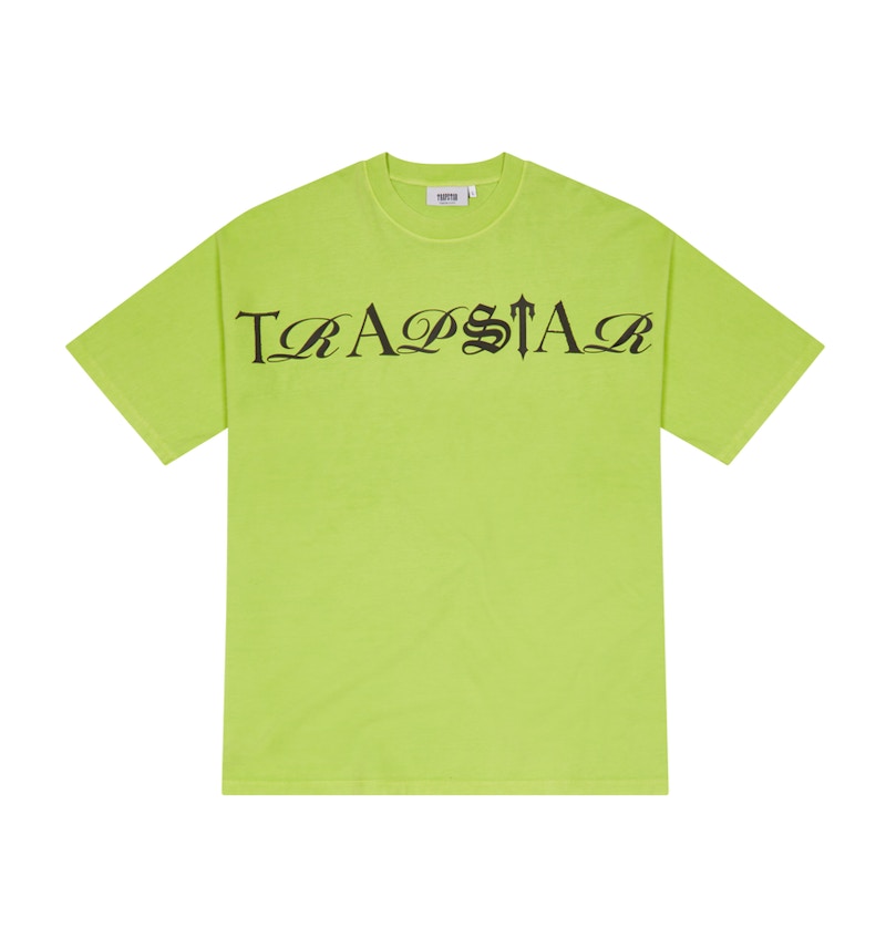 Trapstar Script T-shirt Lime/Black Men's - FW22 - US