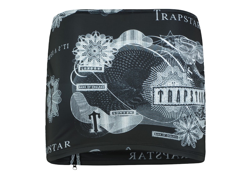 Trapstar Women's Currency Mini Skirt Black/White - SS23 - US