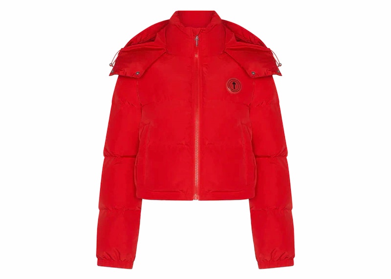 Trapstar Women's Irongate Detachable Hooded Puffer Jacket Infrared Red ...