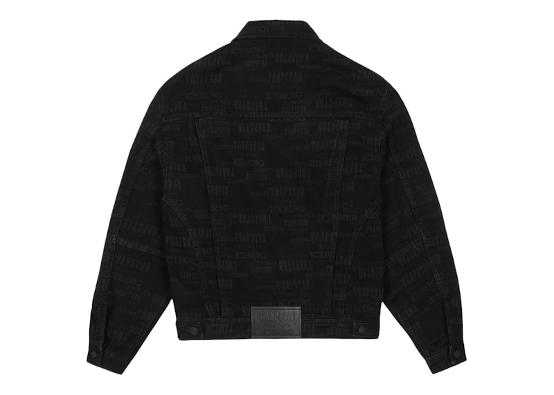 Trapstar x Iceberg AOP Denim Jacket Black Men's - SS23 - US