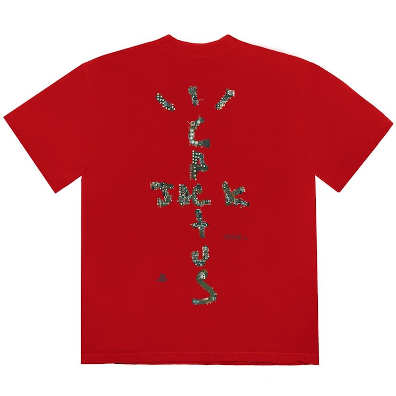 Travis Scott Motherboard Logo IV T-shirt Red - FW20