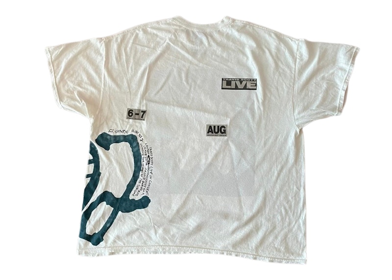 Travis Scott O2 Live Union Jack T-shirt White Men's - US
